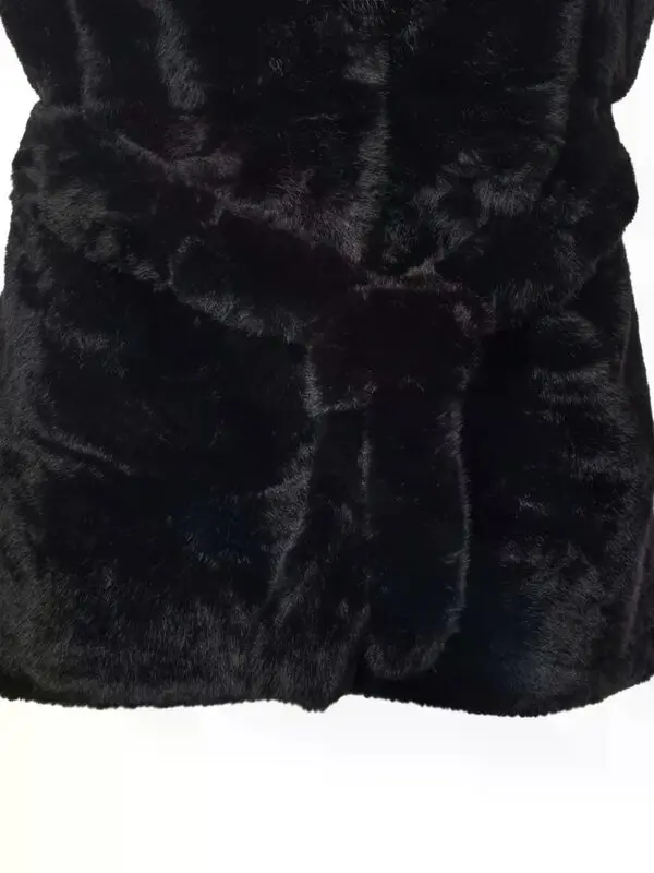 V°73 Belted Faux-fur Gilet - Black