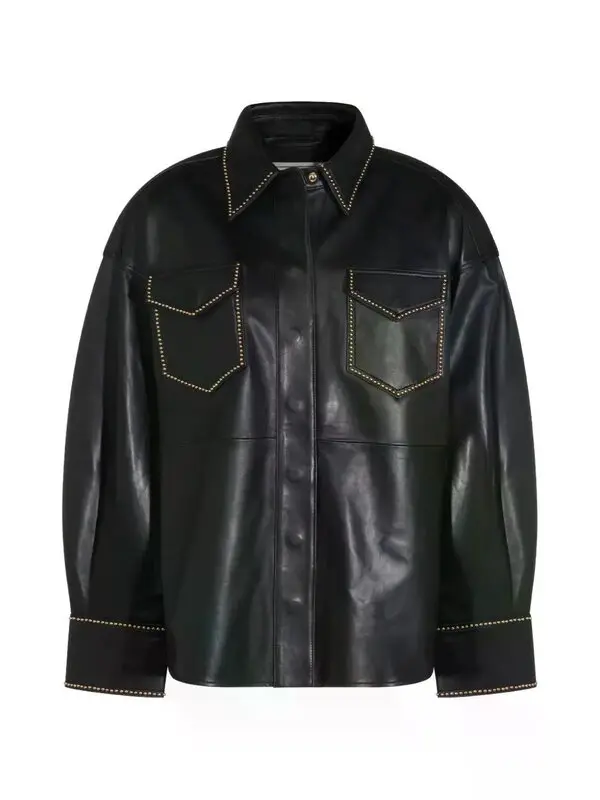 Blumarine Studded Leather Shirt