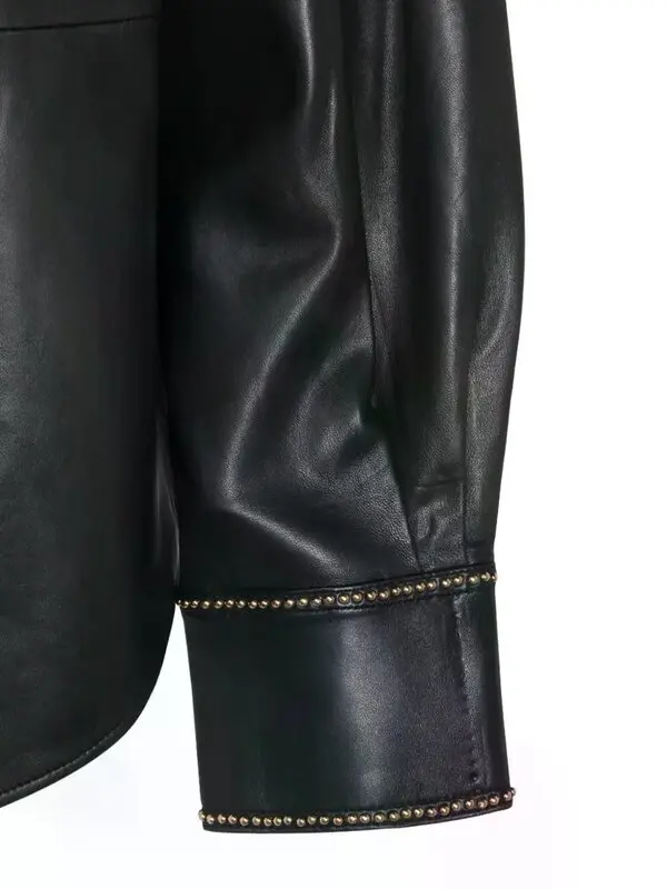 Blumarine Studded Leather Shirt