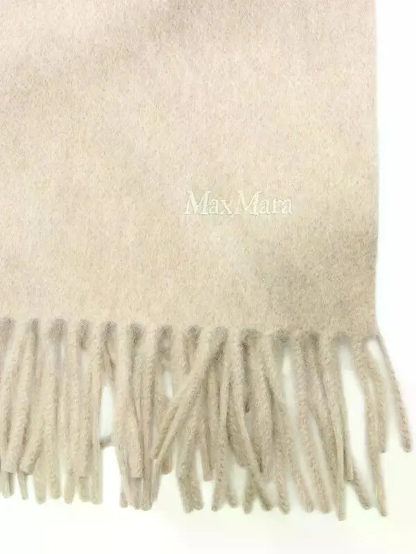 Max Mara 2020s Fringed Cashmere Scarf - Neutrals