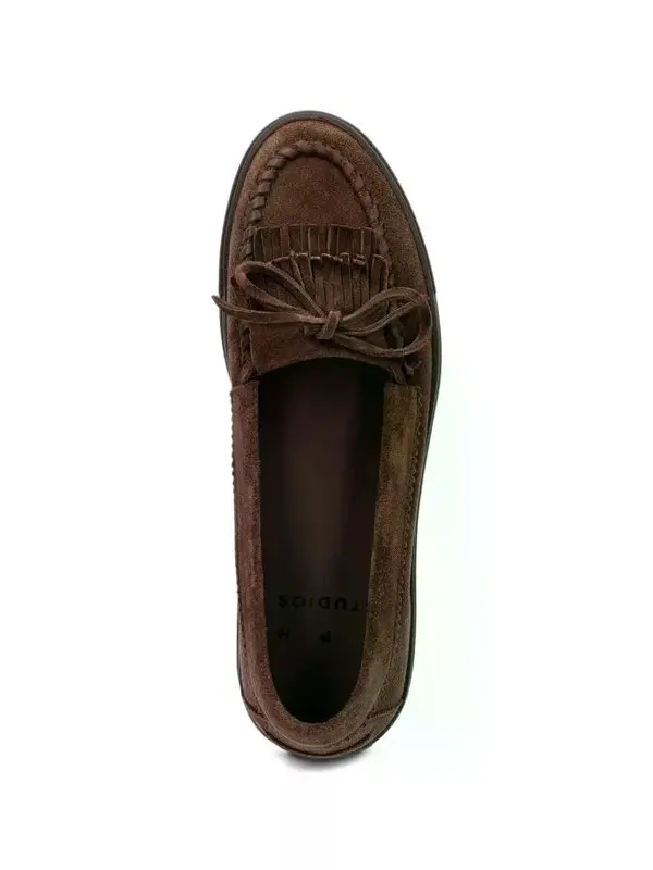 SUMMERY COPENHAGEN Fringed Suede Loafers