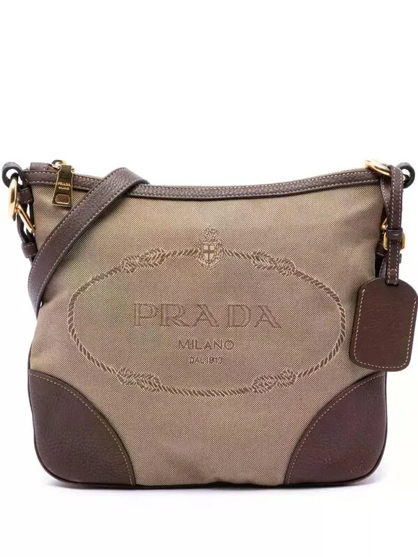 Prada 2010-2026 Canvas Canapa Logo Crossbody Bag