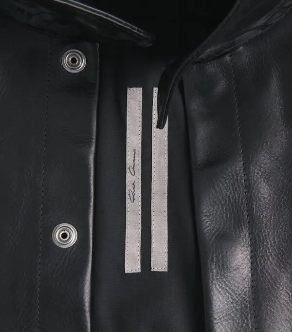 Rick Owens Leather Sleeveless Throat-latch Shirt
