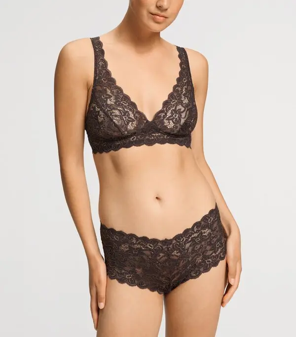 Hanro Lace Moments Bra - Brown