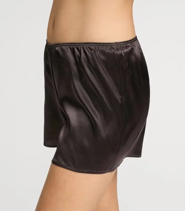 Hanro Silk Grand Central Pyjama Shorts - Brown