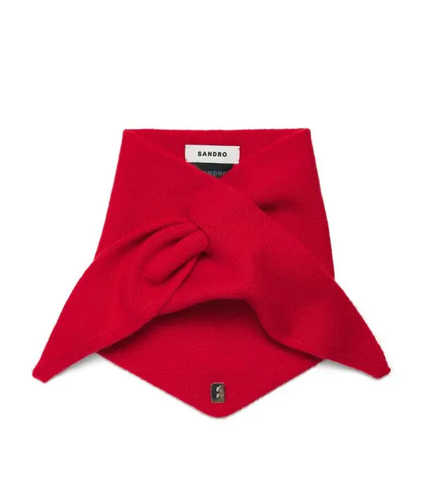 Sandro Wool-cashmere Tie Bandana - Red