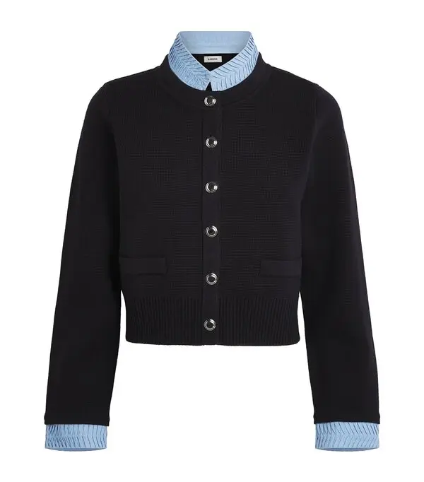 Sandro Collared Cardigan - Blue