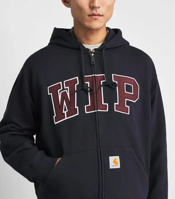Carhartt Work In Progress Cotton Wip Zip-up Hoodie - Navy
