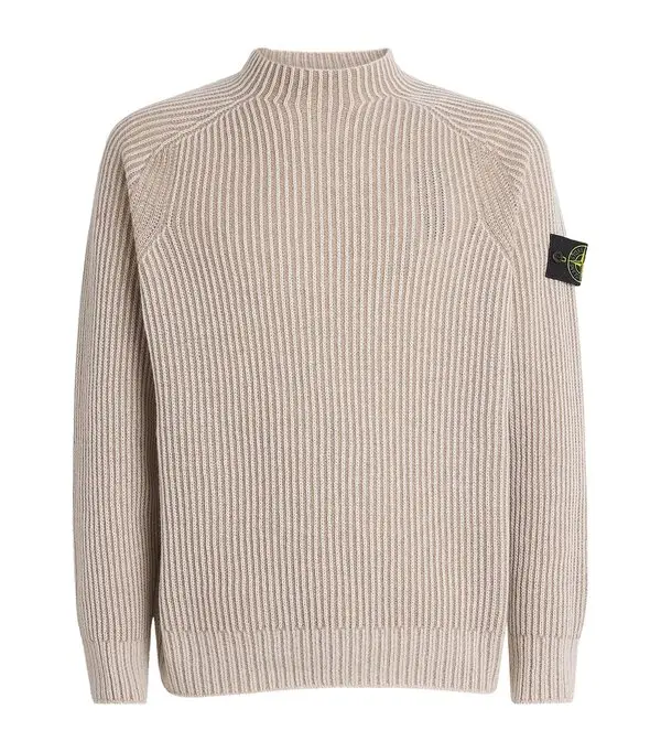 Stone Island Cashmere-wool Rib-knit Sweater