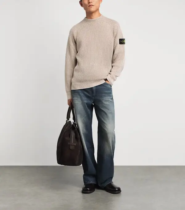 Stone Island Cashmere-wool Rib-knit Sweater