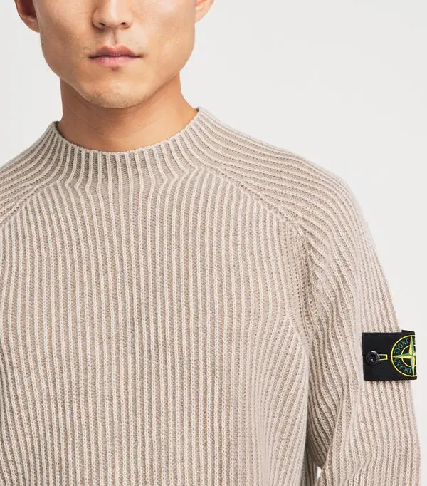 Stone Island Cashmere-wool Rib-knit Sweater