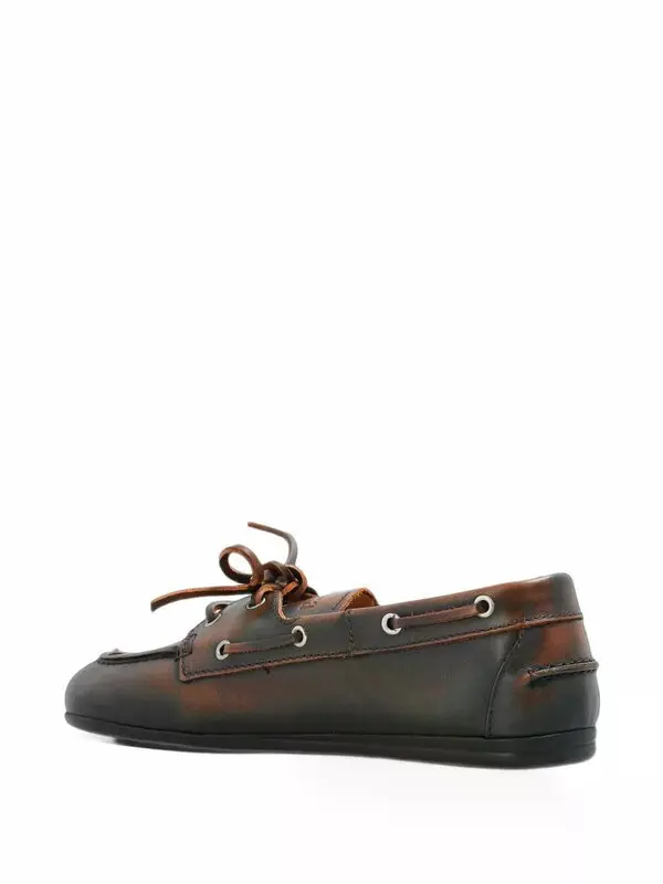 POSA Lace-up Leather Boat Shoes