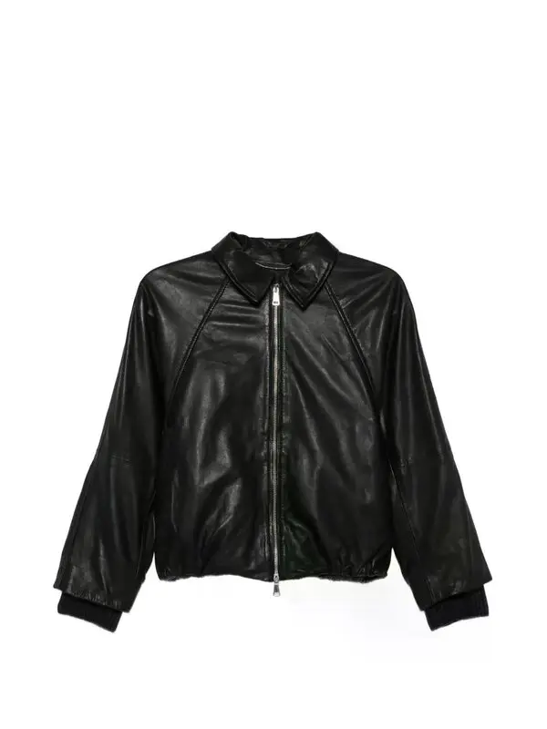 THE JACKIE LEATHERS Fiamma Zip-fastening Leather Jacket - Black