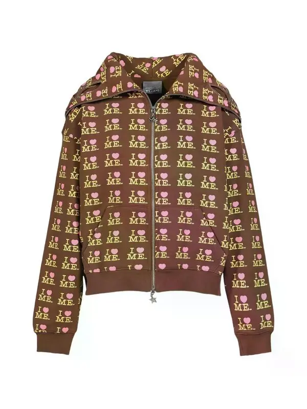 Ashley Williams I Heart Me Butterfly Hoodie - Brown