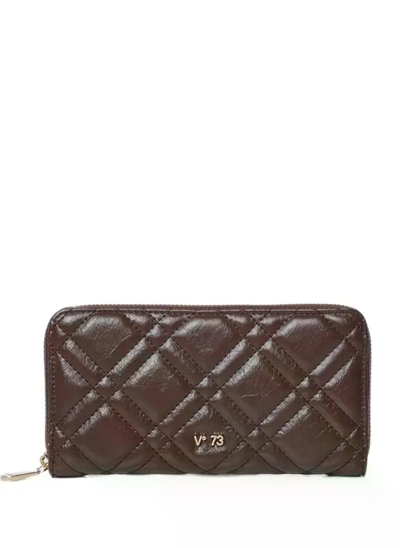 V°73 Quilted Logo-plaque Wallet