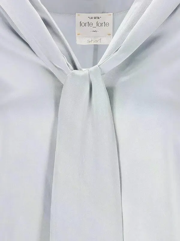 FORTE_FORTE Fringed Silk-satin Blouse