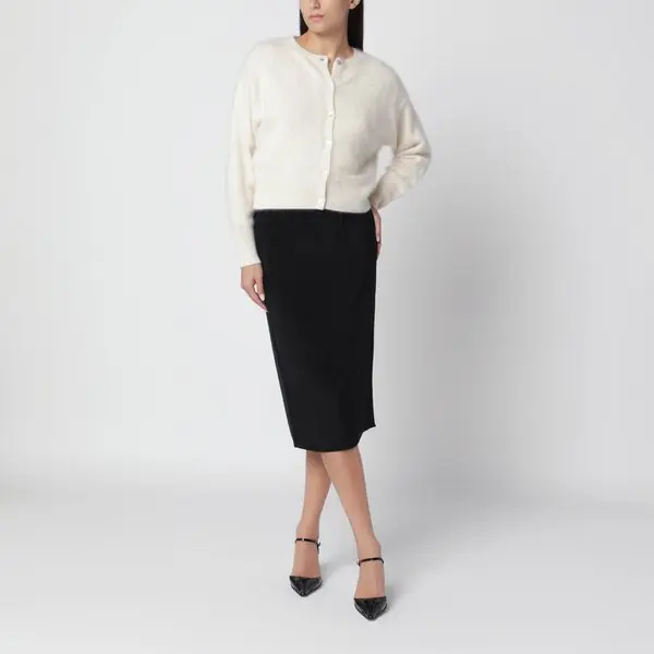 Almada Label Coco Vanilla Cardigan In Brushed Cashmere