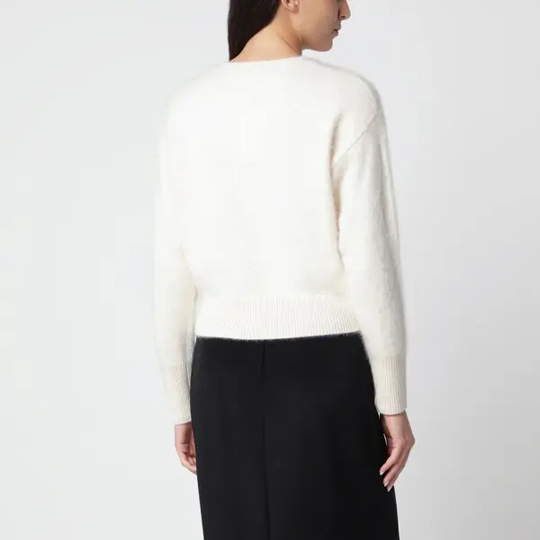 Almada Label Coco Vanilla Cardigan In Brushed Cashmere