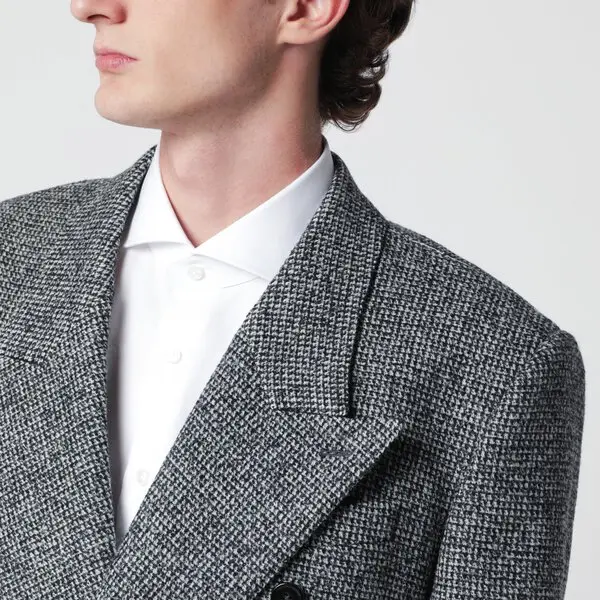 Dolce & Gabbana Sinatra Double-breasted Jacket In Speckled Wool Blend