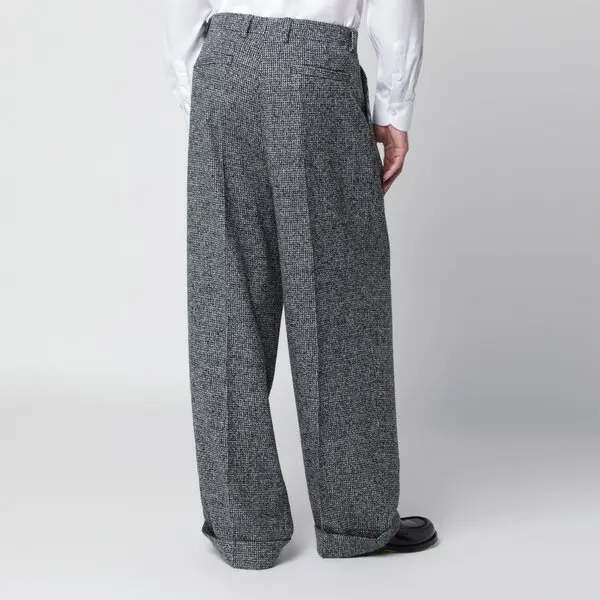 Dolce & Gabbana Trousers In A Wool Blend With Dots