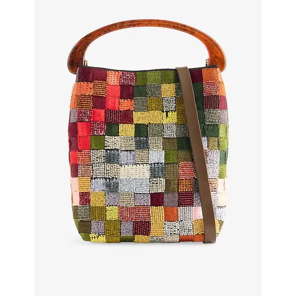 Dries Van Noten Micro Crispino Embellished Satin Handbag