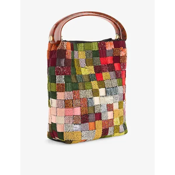 Dries Van Noten Micro Crispino Embellished Satin Handbag