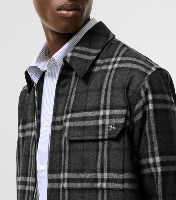 Burberry Wool-cashmere Check Overshirt