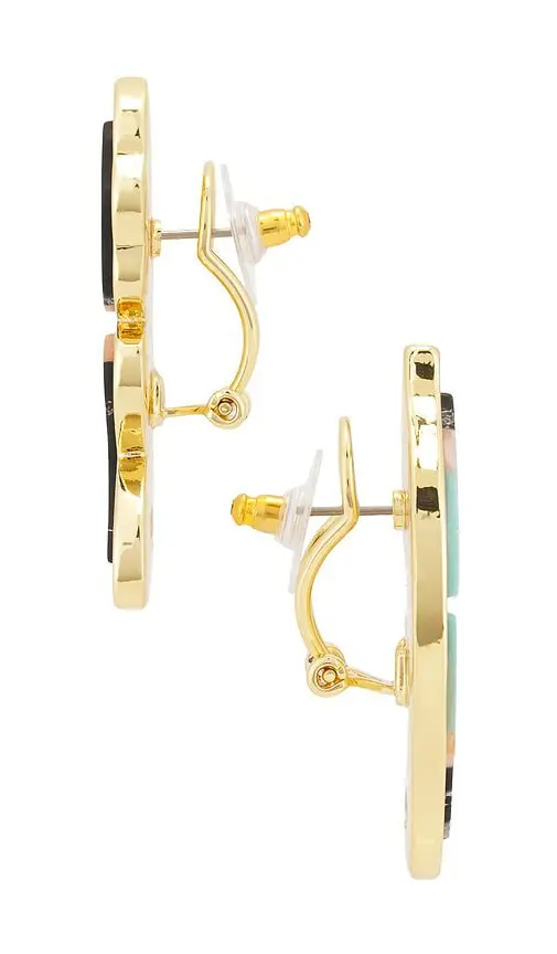 Lele Sadoughi Wild Butterfly Wing Button Earrings