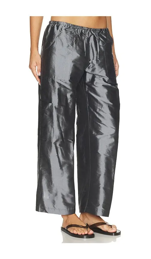 Donni. The Taffeta Drawstring Cargo Pant