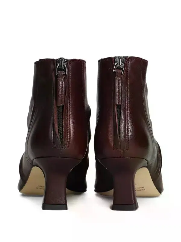 THE SELLER Ruched Pointed-toe Ankle Boots - Red