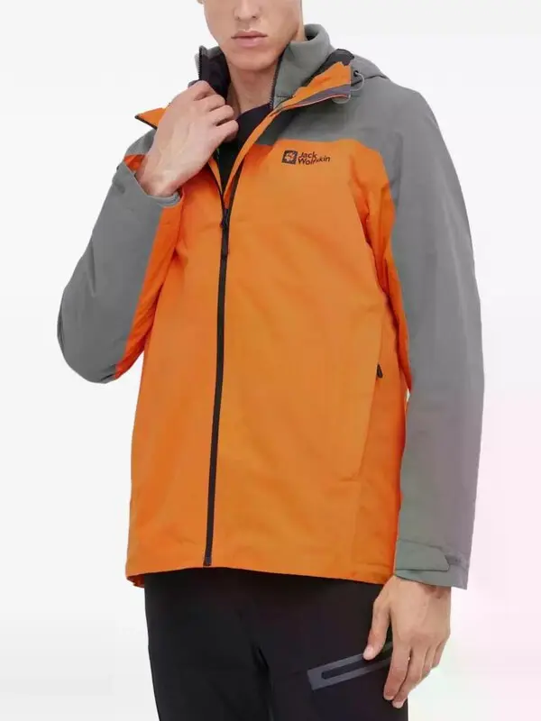 JACK WOLFSKIN Taubenberg Colour-block Hooded Jacket
