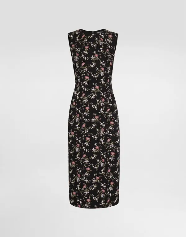 Dolce & Gabbana Small Floral-print Charmeuse Dress Dresses - Multicolor