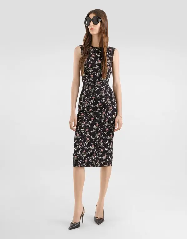 Dolce & Gabbana Small Floral-print Charmeuse Dress Dresses