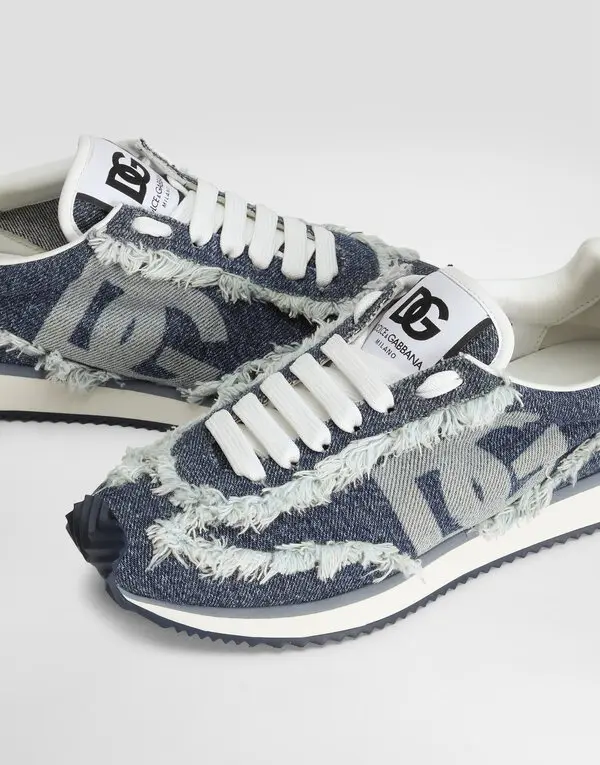 Dolce & Gabbana Mixed-material Dg Cushion Sneakers Sneakers - Azure