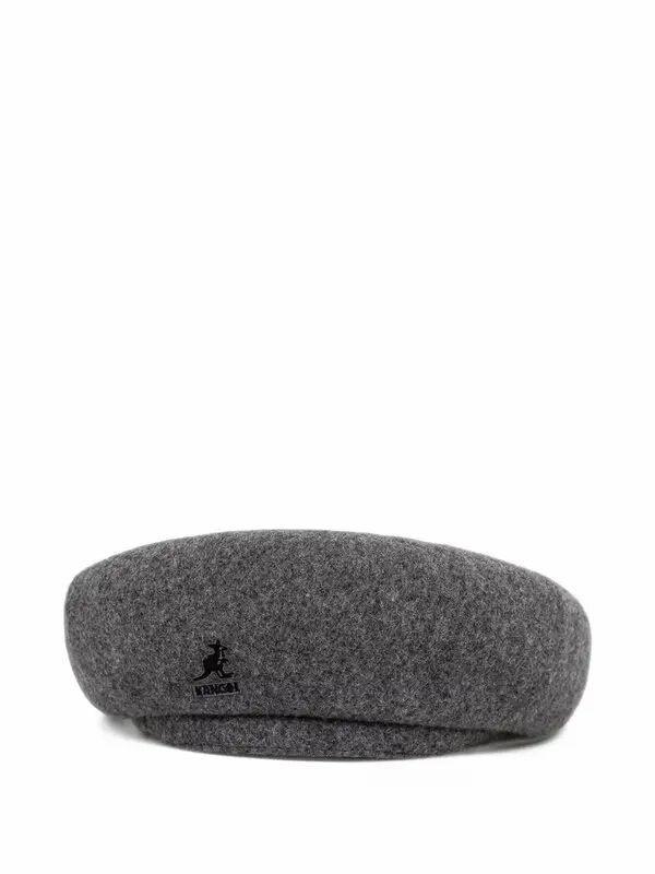 KANGOL Jax Logo-embroidered Beret - Grey