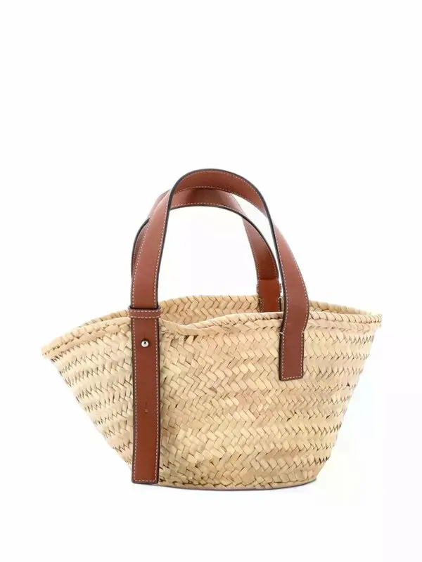 Loewe Basket Raffia Small Tote Bag - Brown