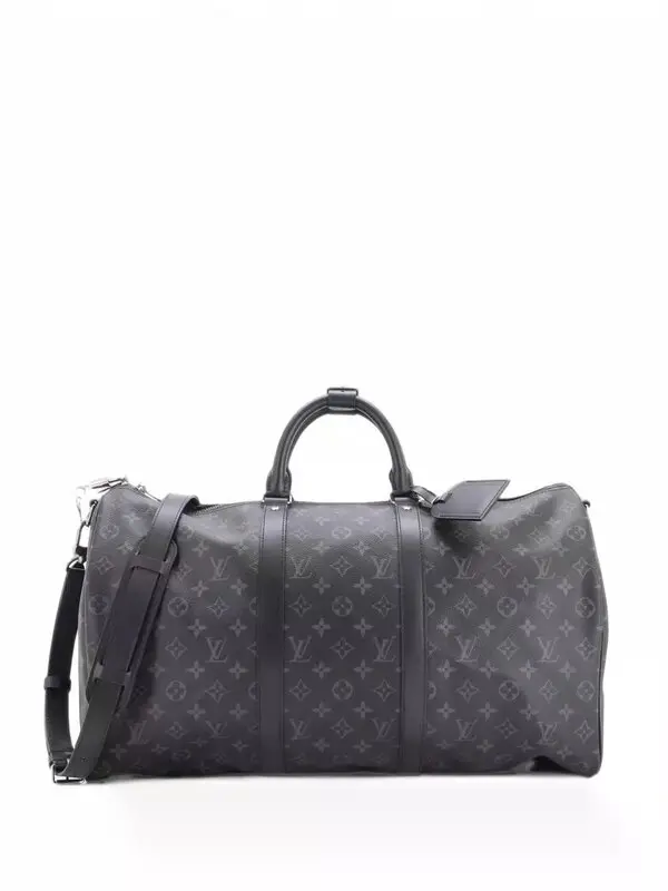 LOUIS VUITTON Keepall Bandouliere Bag Monogram Eclipse Canvas 50 Travel Bag
