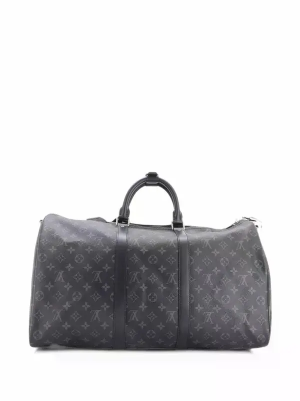 LOUIS VUITTON Keepall Bandouliere Bag Monogram Eclipse Canvas 50 Travel Bag