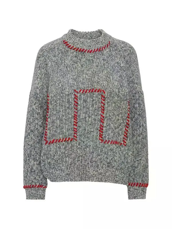 Henrik Vibskov Stitch-detailed Chunky-knit Sweater - Grey