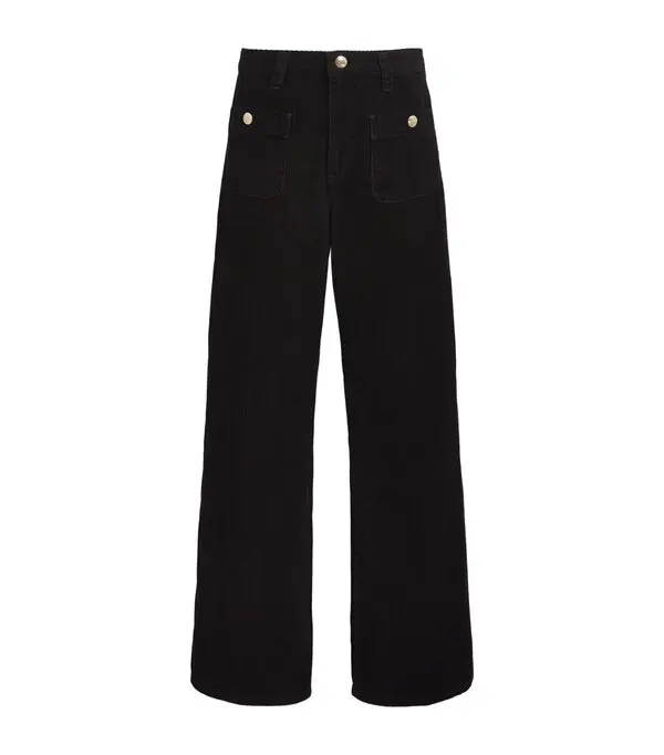 Sandro Cotton Corduroy Trousers - Red