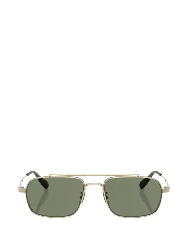 Oliver Spencer Caylor Rectangle-frame Sunglasses - Gold