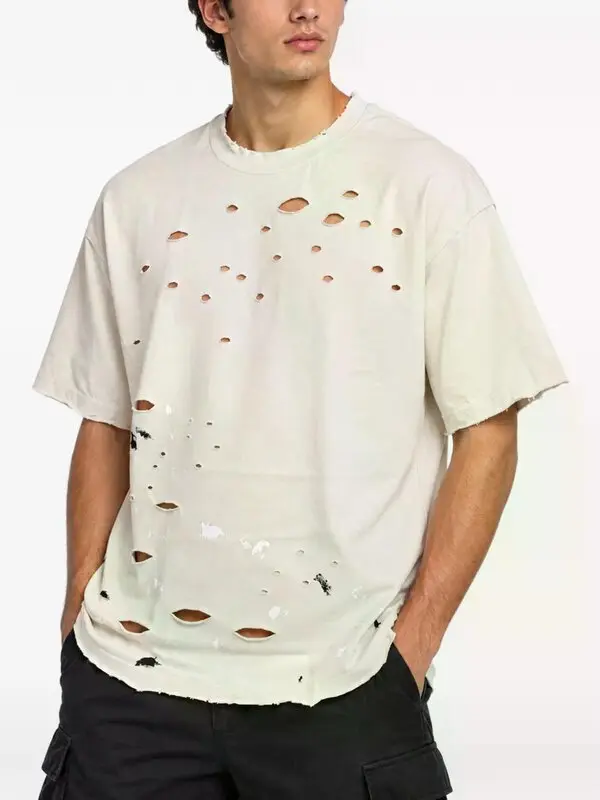 WARMAN Distressed Paint-splatter T-shirt