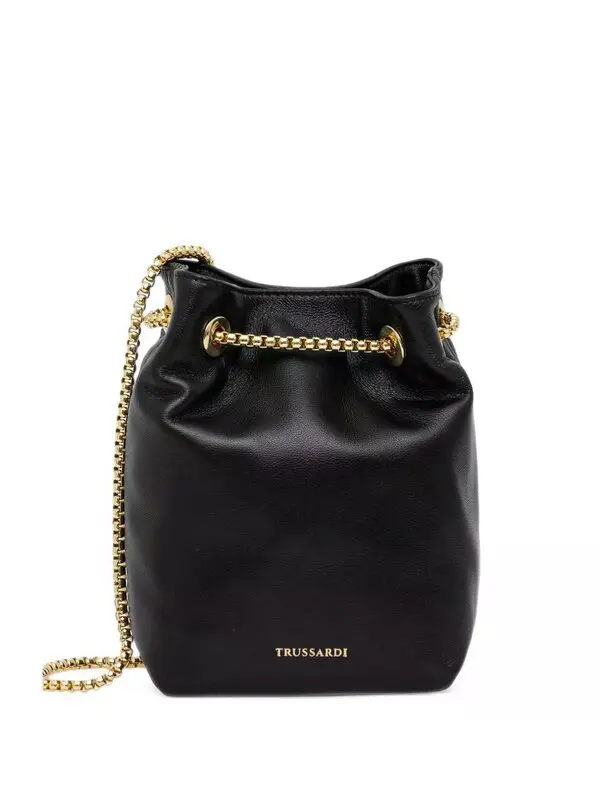 TRUSSARDI Mini Orbita Logo-print Chain-strap Bucket Bag
