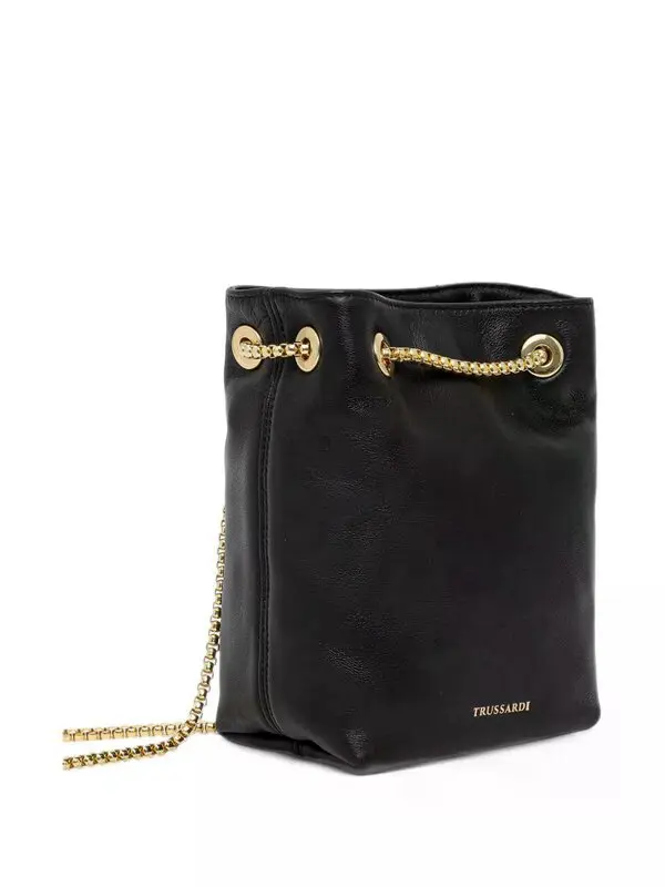 TRUSSARDI Mini Orbita Logo-print Chain-strap Bucket Bag