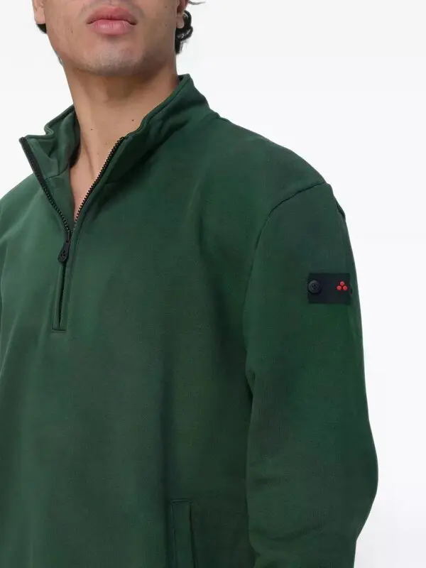 Peuterey Half-zip Logo-patch Sweatshirt - Green