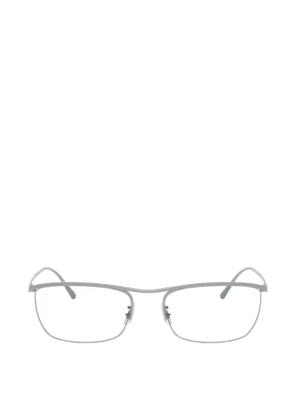 Oliver Spencer Ez-y Rectangle-frame Glasses - Silver