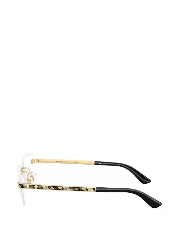 Versace Greca-pattern Rectangle-frame Glasses