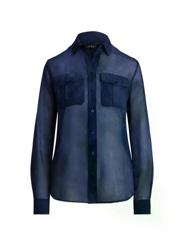 Ralph Lauren Tie-dye Button-up Shirt - Blue