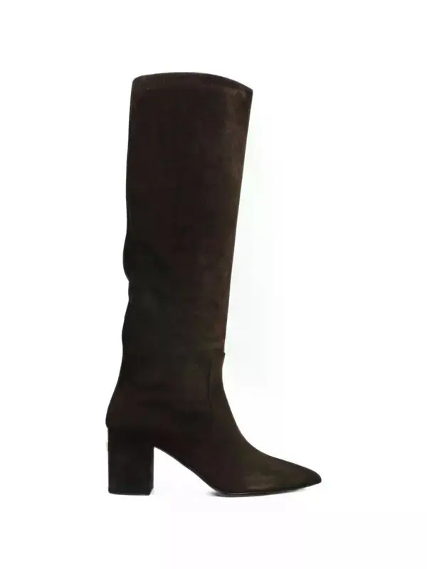 VIA ROMA 15 Logo-plaque Pointed-toe Knee-high Boots