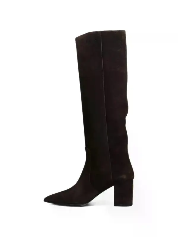 VIA ROMA 15 Logo-plaque Pointed-toe Knee-high Boots
